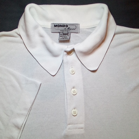 Mondo al Marco | Shirts | Mondo Size Small Beige Short Sleeve Polo Shirt | Poshmark